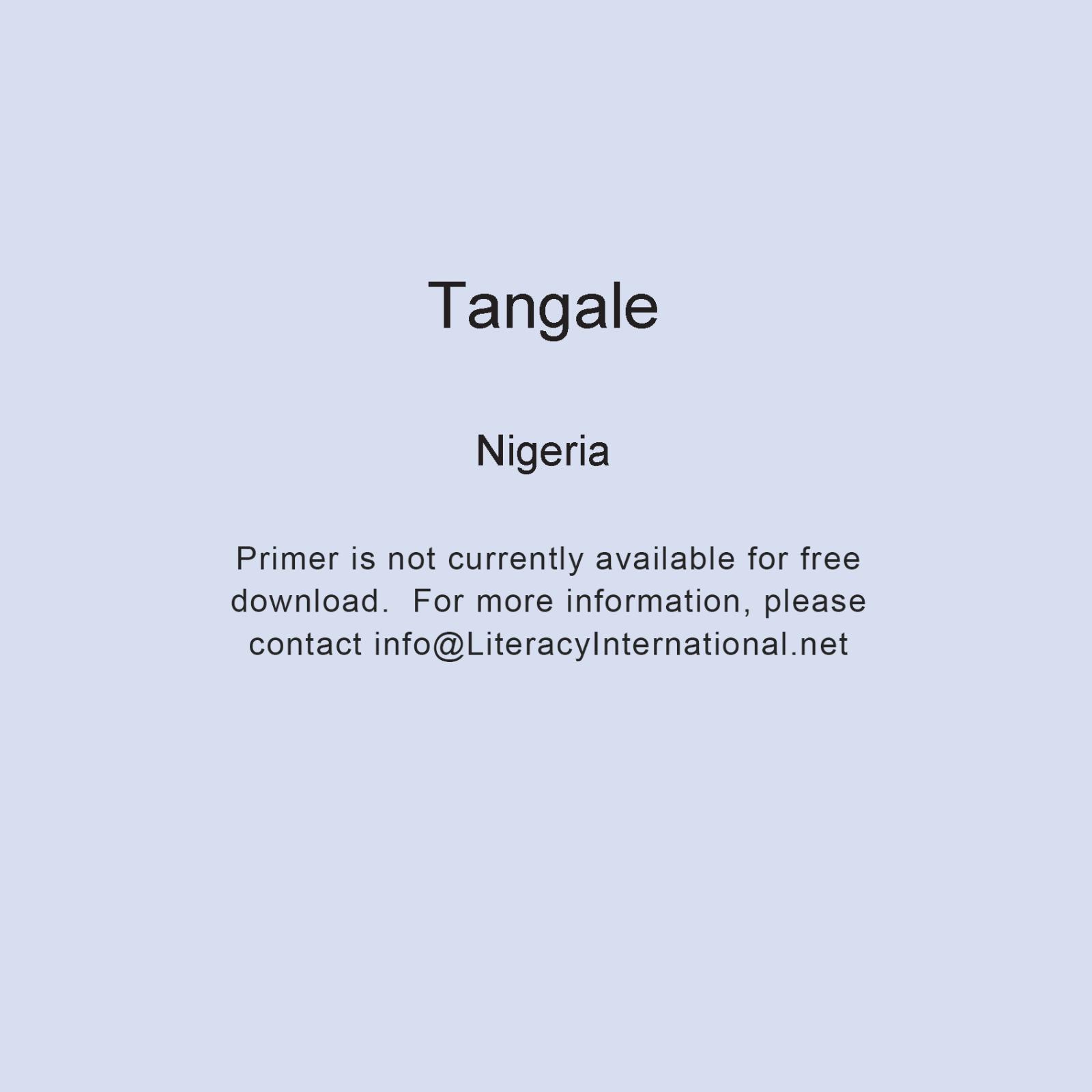 Tangale | Literacy & Evangelism International